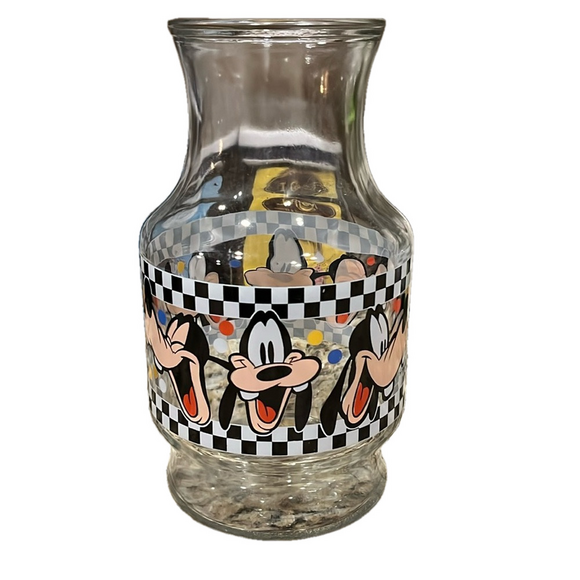 Disney | Kitchen | Vintage Goofy Juice Carafe Glass Anchor Hocking Walt ...